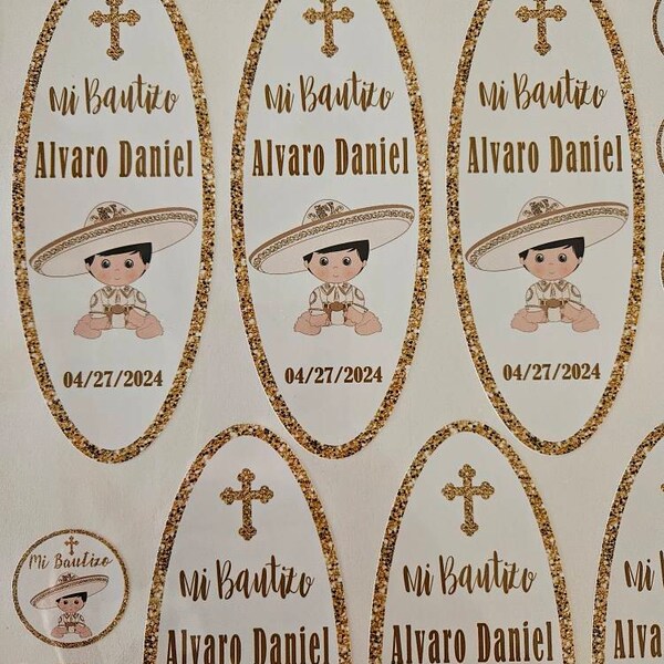 Charro Personalized Stickers /charrito Charrita Labels / Gold or Silver ...
