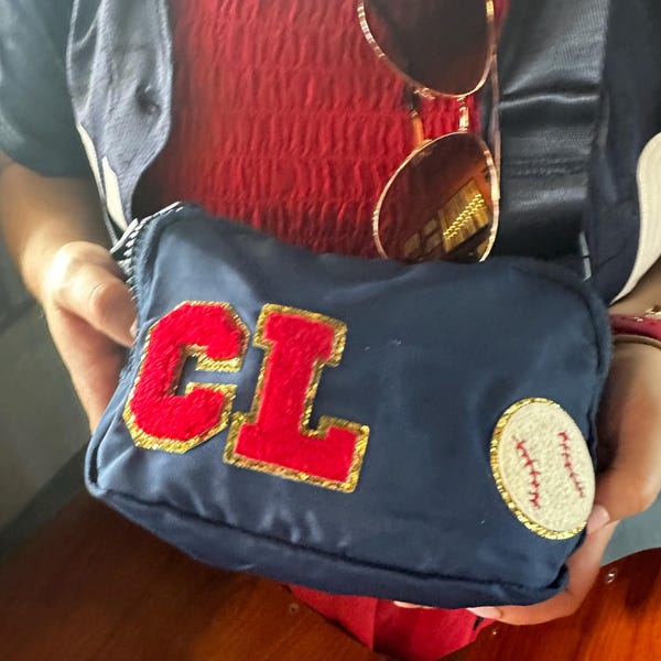 Cincinnati Reds Baseball Inspired Monogram Crossbody Bag/belt Bag ...