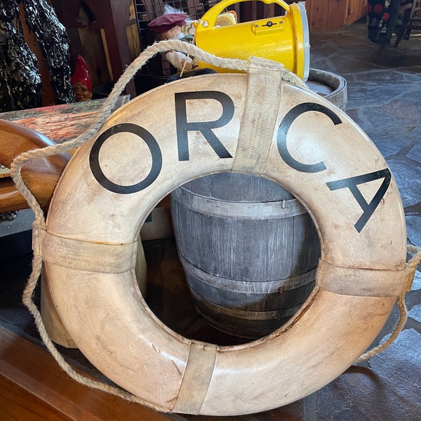 1:1 ORCA 24" JAWS Movie Prop Life Ring Replica Reproduction Decals ...