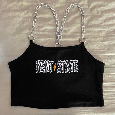 Custom College, Team, Company Chain Tank Crop Top, Game Day Apparel ...