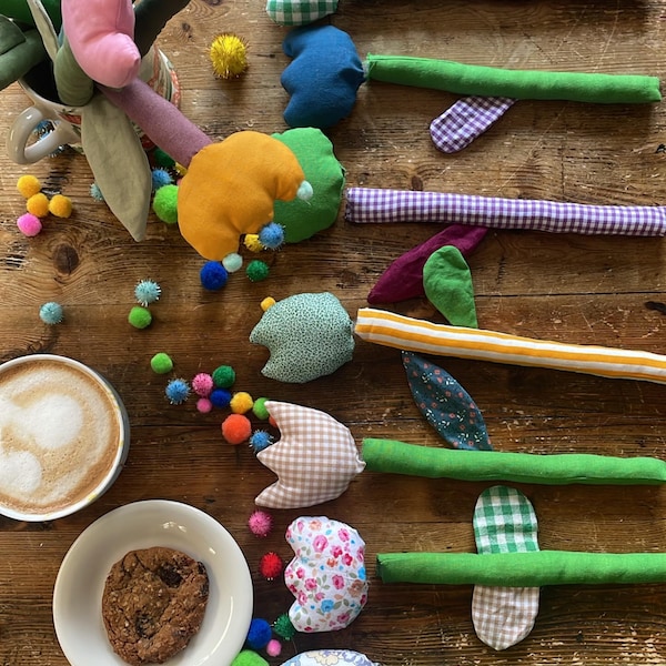 Flower Bouquet Sewing Pattern, Flower Toys for Kids, Floral Gift, Home ...