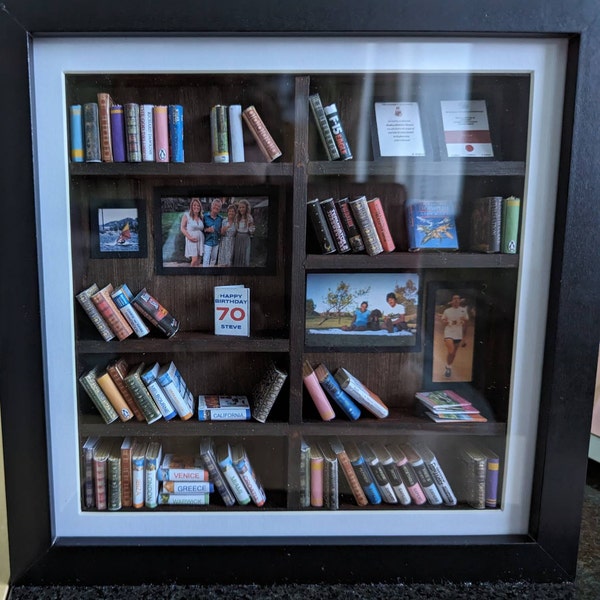 PERSONALISED Miniature Memory Bookcase - Etsy