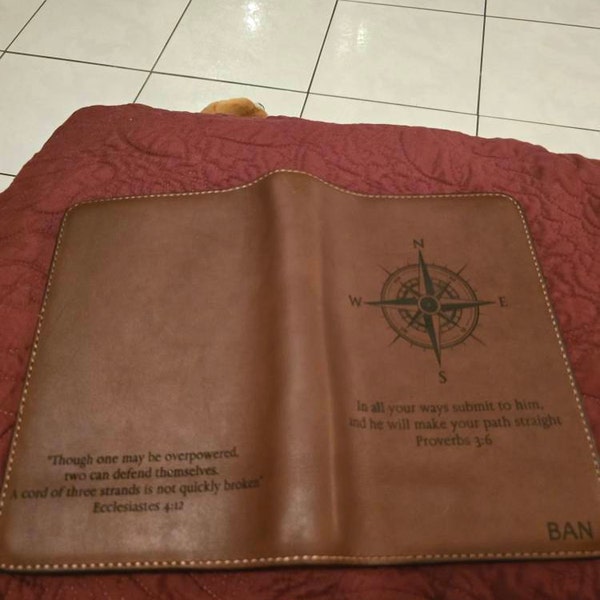 Personalized Leather Bible Cover, Custom Scripture Cover, Large Bible ...
