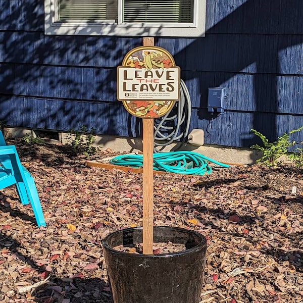 Leave the Leaves - Yard and Garden Sign for Xerces Society - Etsy