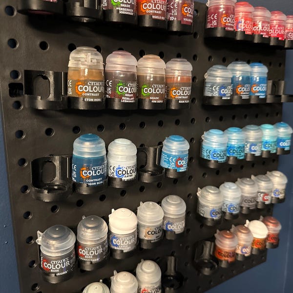 Hobby Storage - Ikea Skadis Peg Board Paint Racks for 2 Oz Bottle ...