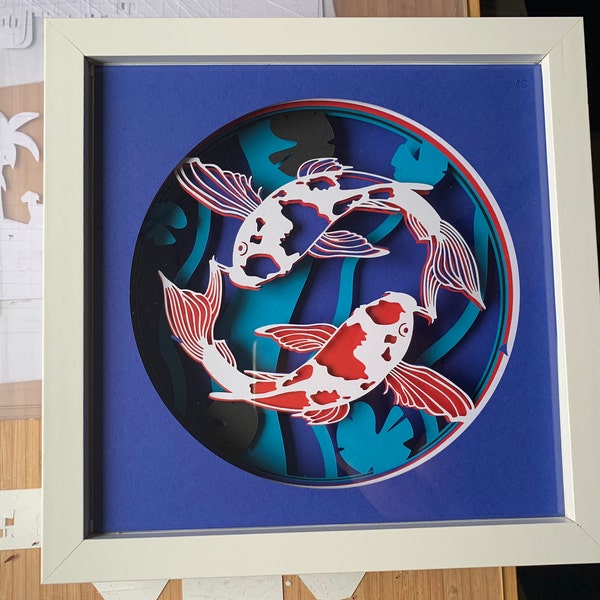 Buy 3D Koi Fish Svg Shadow Box Svg, Fish Svg Online in India - Etsy