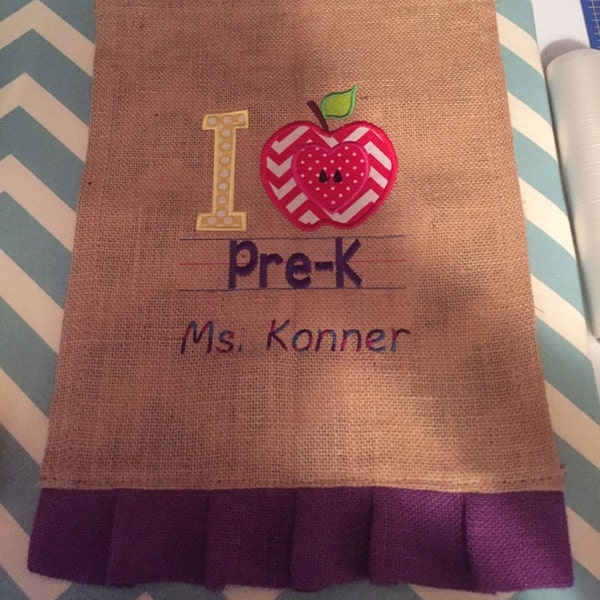 I Love Pre-k Back to School Applique: Machine Embroidery Applique ...