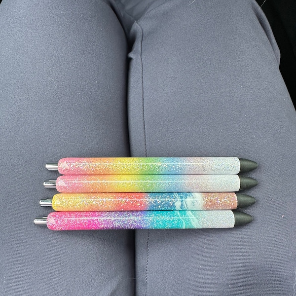 PASTEL Glitter Pens, Pink Orange Yellow Green Blue Purple Rainbow to ...