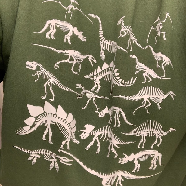 Dinosaur Skeleton Sweatshirt, Dinosaur Skeleton Hoodie, Dino Sweatshirt ...