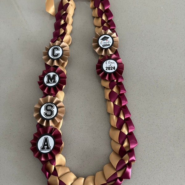 Graduation Lei | Promotion Gift Lei | Senior Night Gift Lei | Braided ...