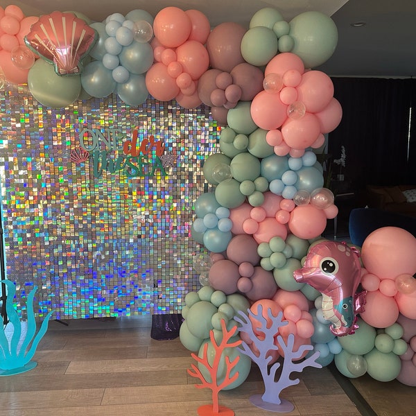 Enchanting Sea Shell Wood Prop Mermaid Theme Decor Under the Sea Party ...