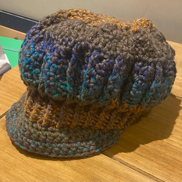 CROCHET PATTERN PDF, Free Spirit Peaked Cap, Crochet Hat Pattern ...