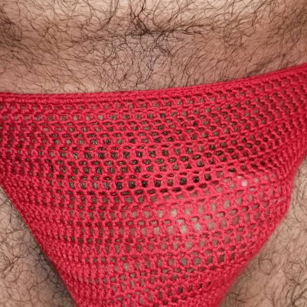 Striped Mens Swim Briefs, Crochet Mens Swimwear Bikini, Handmade Male ...
