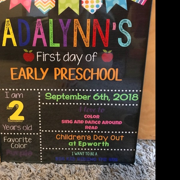 EDITABLE First Day of Kindergarten Sign Template First Day of School ...