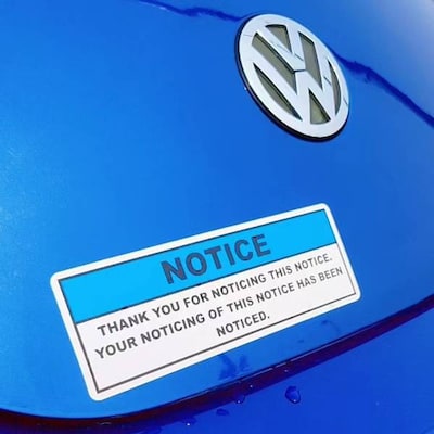 NOTICE Funny Bumper Sticker Vinyl Decal Sticker Humour Joke Prank ...