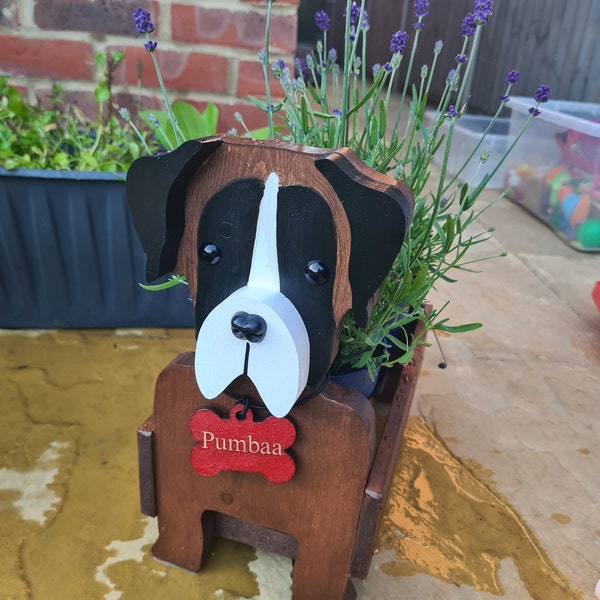 Boxer Pet Planter - Dog Planter - Birthday Gift - Etsy