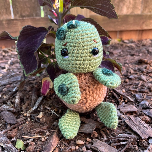 Baby Turtle Crochet Pattern. Cute Crochet Turtle Pattern. Amigurumi ...