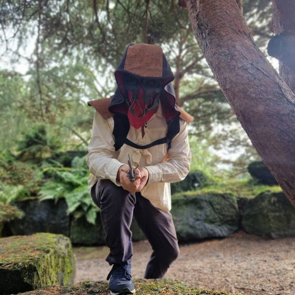 PATTERN: LARP Rogue Hooded Half Vest - Etsy
