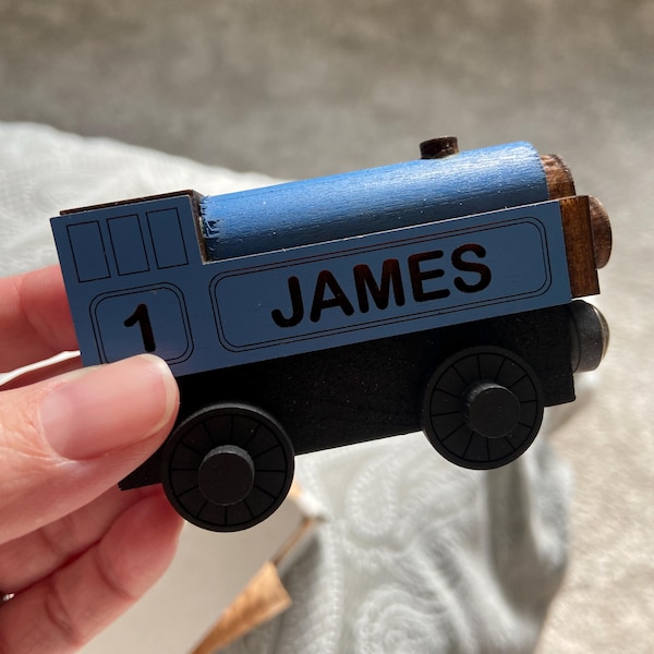 Wood Toy Train - Personalized - Custom - Magnetic - Child's Train ...