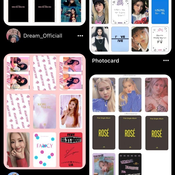 Itzy " Born to Be " All Member Photocards (PC) Template - Digital Download - ITZY Photocards (28 ...