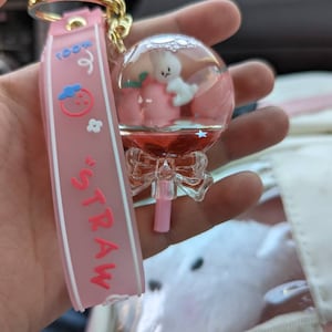 Bears Milk Tea Liquid Keychain Boba Keychain Quicksand | Etsy