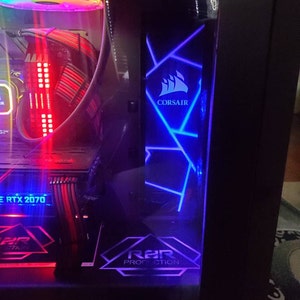 Custom rgb pc case light decoration board panel water cooling | Etsy