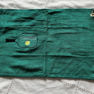 Preppy Classic PERSONALIZED Velour TENNIS TOWEL W/ Grommet - Etsy