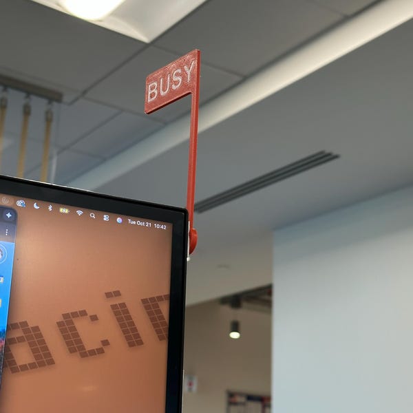 Busy Sign Monitor Flag – Desk Privacy Sign for Office & Work From Home ...