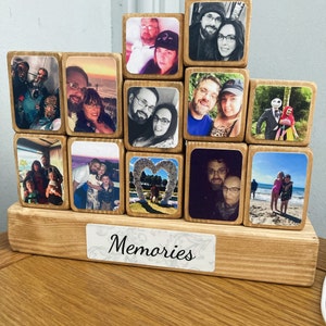 Stacking Photo Blocks Set Photo Gift, Wooden Photo Block - Etsy UK