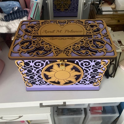 Tangled Sun Wedding Card Box, Rapunzel Quinceanera Money Box ...
