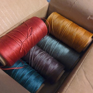 1mm Waxed Polyester Cord / 5-pack Choose Your Own Colours / Flat Waxed ...