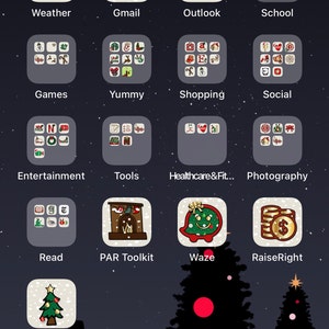 HAND-MADE CHRISTMAS App Icons Festive Season Personalized Homescreen ...