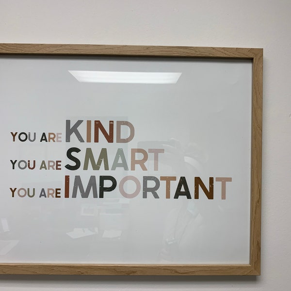 You Are Kind You Are Smart You Are Important,rainbow Quote Nursery ...