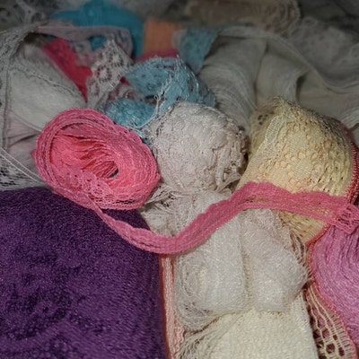 20-30 Yards of Assorted Lace, Lace by the Yard, Lace Scrap Grab Bag ...