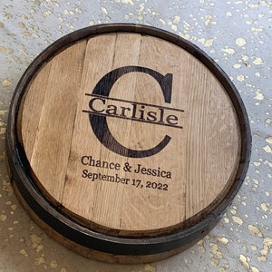 Custom Bourbon Whiskey Barrel Head Lid Laser Engraved Logo - Etsy
