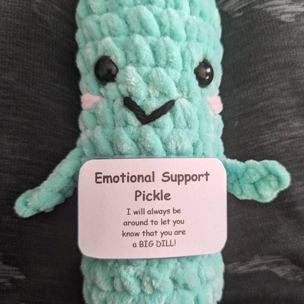 Crochet PATTERN - No-sew Emotional Support Pickle - Etsy
