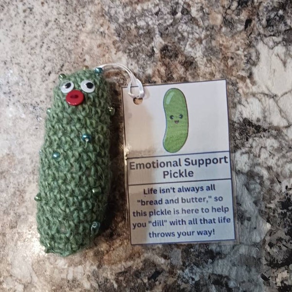PRINTABLE Emotional Support Pickle Tags, Mini Pickle Pattern, Display ...