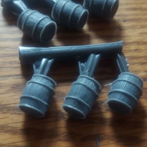 Wooden Barrels Set 1 - Small Barrels (6) Miniatures Figures RPG ...