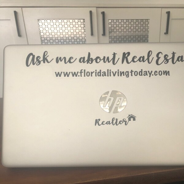 Real Estate Agent Decal, Computer or Laptop, Ask Me About Real Estate ...