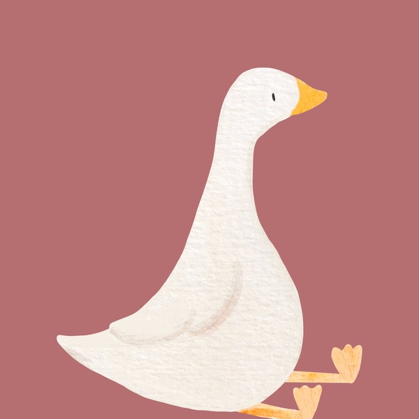 Cottagecore Goose Print Vintage Goose Wall Art Digital Download ...
