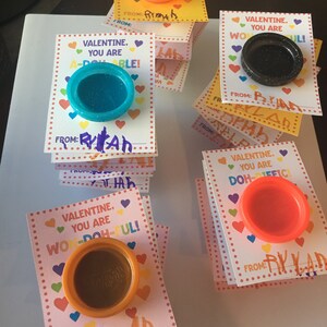 Playdoh Valentines Printable Valentine Cards Non-candy - Etsy