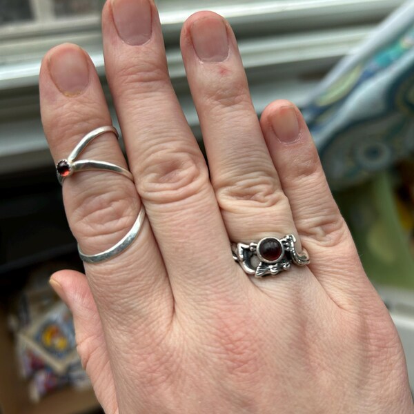 Garnetswan Splint Ring • Sterling Silver Swan Neck Splint for PIP, DIP ...