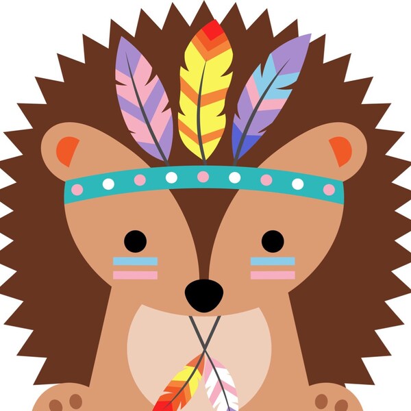 Tribal Animals Clipart Cute Woodland Animals Clip Art PNG Instant ...