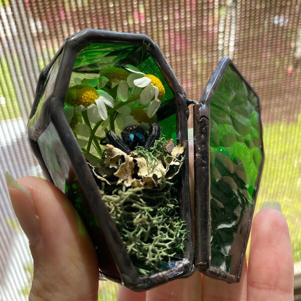 Stained Glass Skeleton Devil Horns - Original Design by Sarah Segovia ...