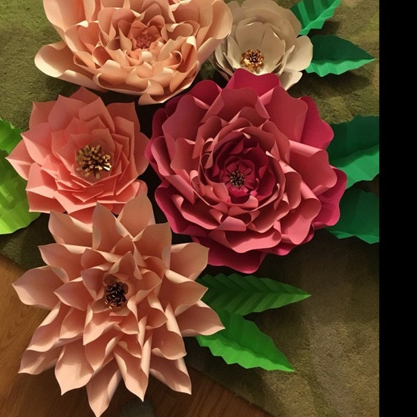Paper Flower Template | Flower Template | Paper Flower Backdrop ...