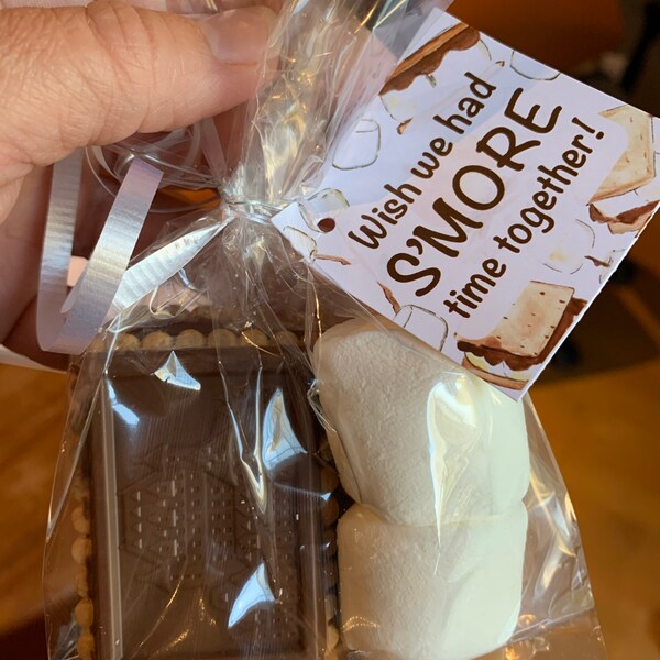 Printable “wish We Had S'MORE Time Together” 2 Inch Square Cookie Tag ...