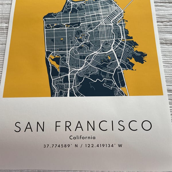 Set of 3 Custom Maps, City Map Prints, Custom Map Print, Custom Any ...