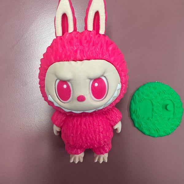 Rainbow Labubu Figurine: 3D Printed Collectible Art Toy - Etsy