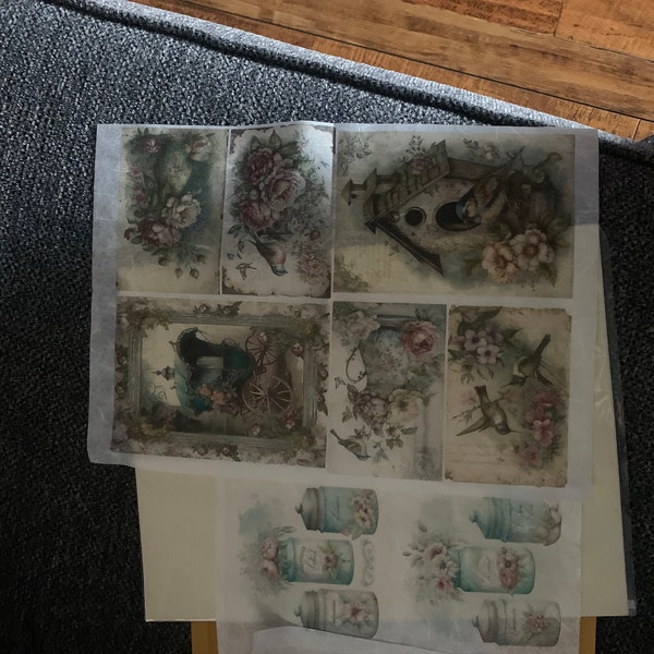 Decoupage Rice Paper, Shabby Chic Vintage Victorian Roses Decoupage ...