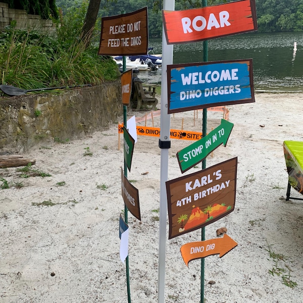 Editable Safari Animal Party Signs Decoration | Jungle Birthday Welcome ...